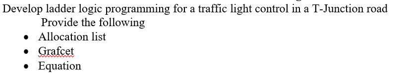 Solved Develop ladder logic programming for a traffic light | Chegg.com