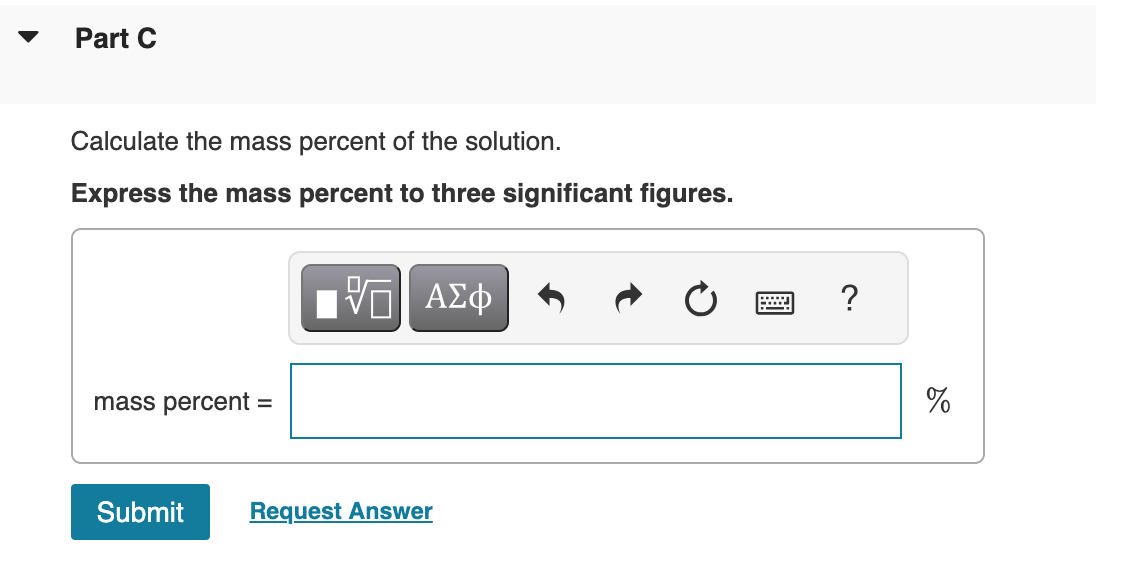 Solved Calculate the mass percent of the solution. Express | Chegg.com