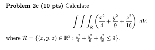 Solved Problem 2c (10 pts) Calculate y? + + 4 9 16 where R = | Chegg.com