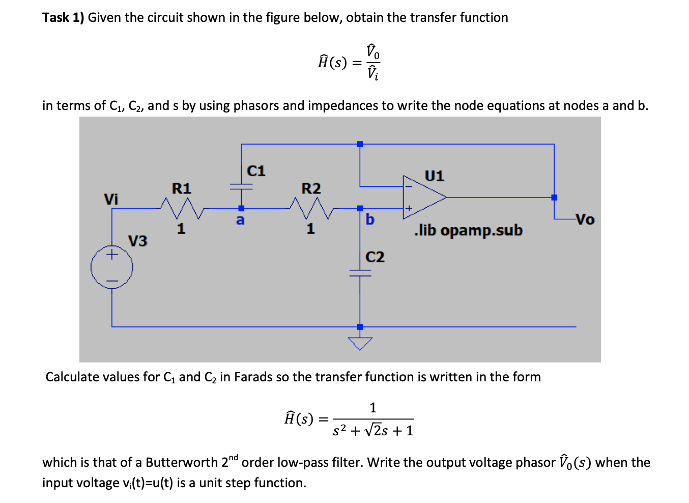 Solved AC circuit analysis can be done in the time-domain, | Chegg.com
