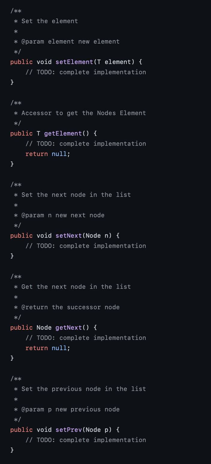 Solved Please use java to complete class Node. Please use | Chegg.com