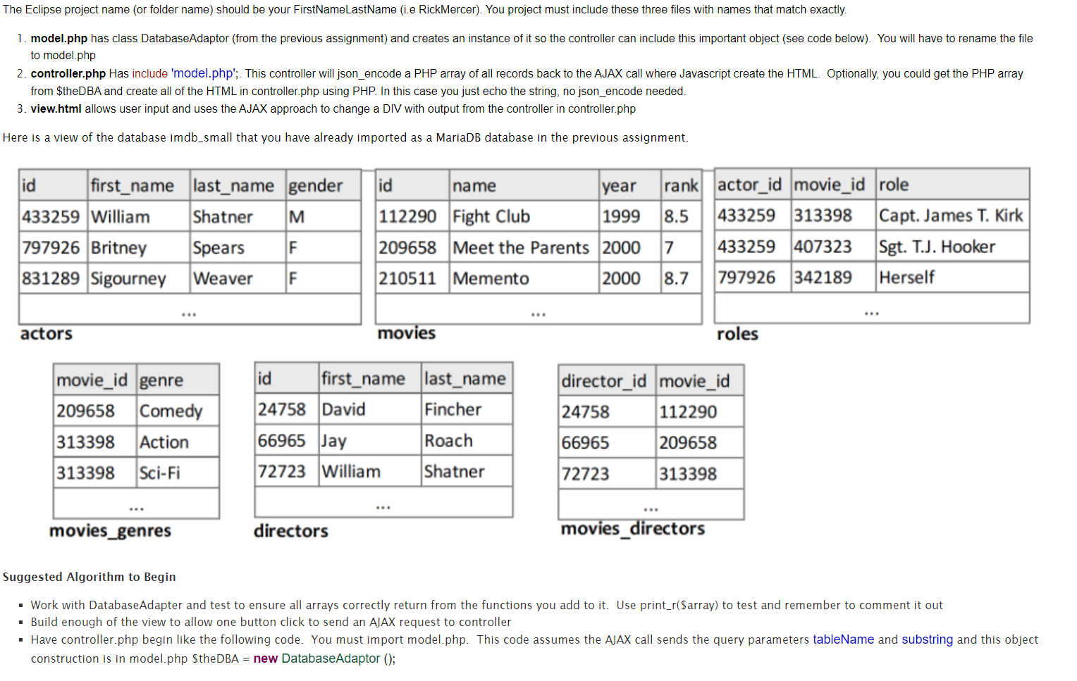 In this project you are asked to build a small web | Chegg.com
