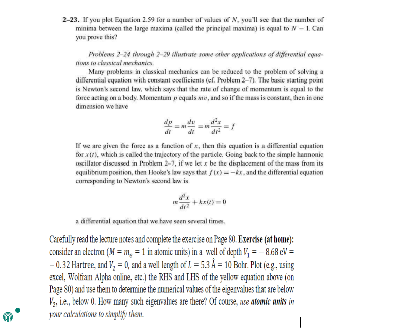 Solved 2-23. If ﻿you plot Equation 2.59 ﻿for a number of | Chegg.com