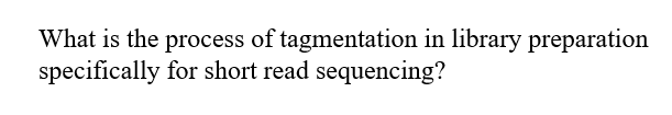 Solved What is the process of tagmentation in library | Chegg.com