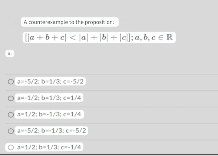 Solved A counterexample to the | Chegg.com