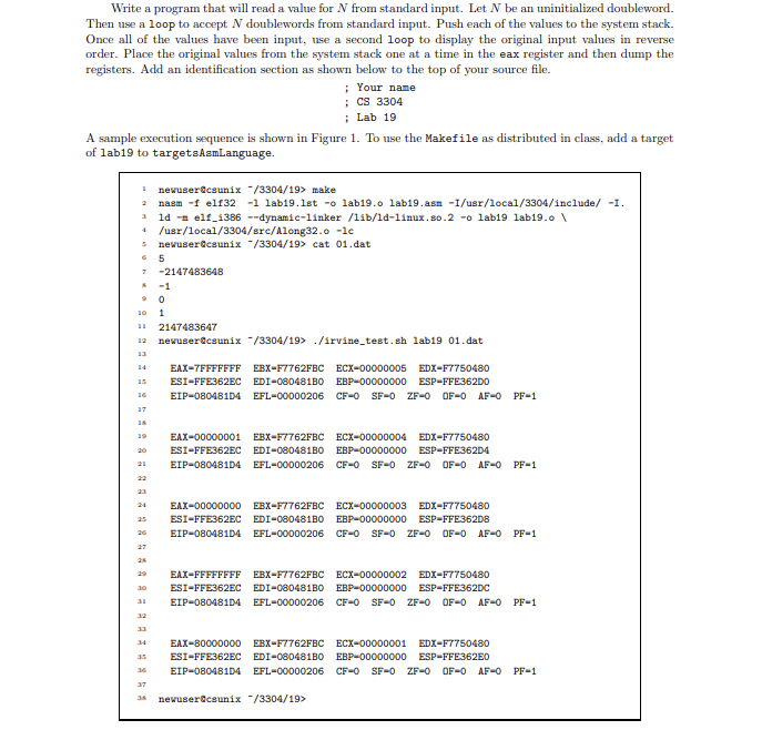 Solved Write a program that will read a value for N from | Chegg.com