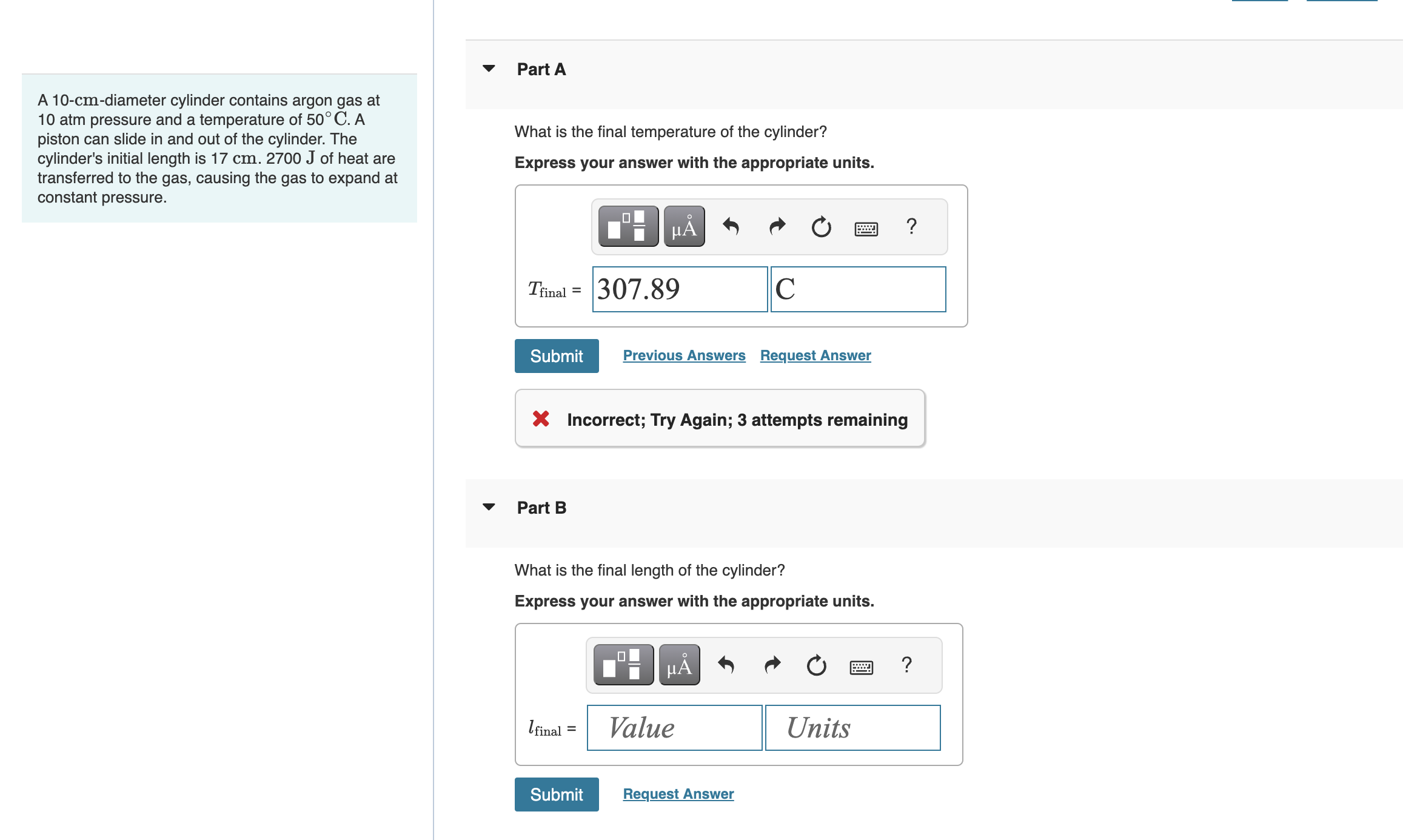 Solved Please Help. The answer should be in C temp. A | Chegg.com