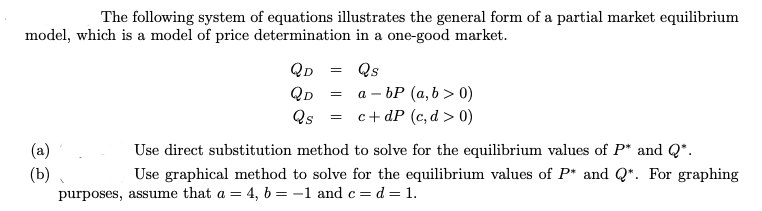 Solved = = The following system of equations illustrates the | Chegg.com