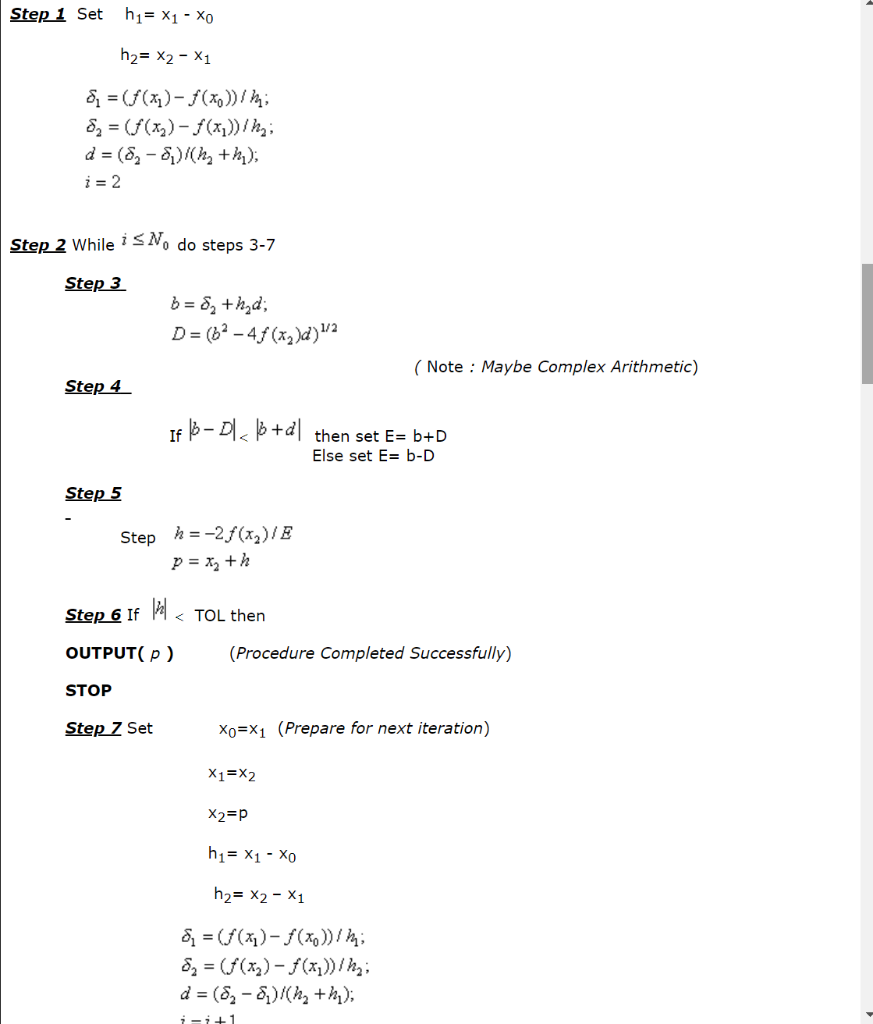 When Writing The Code For Mullers Method In Matlab 9235