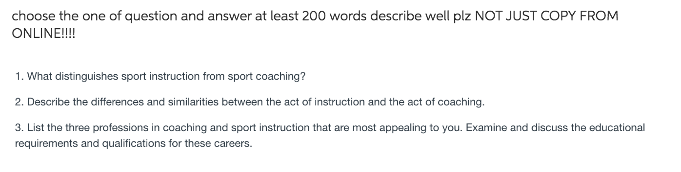Solved choose the one of question and answer at least 200 | Chegg.com