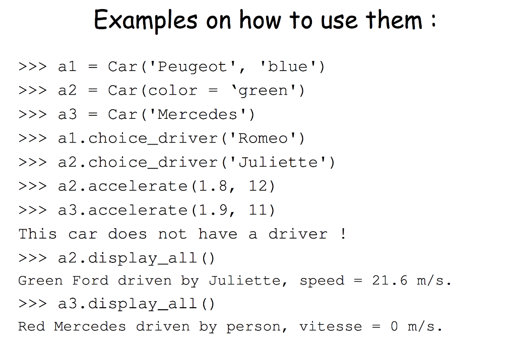 Solved Exercise 2 - The class Car Define a class Car() that | Chegg.com