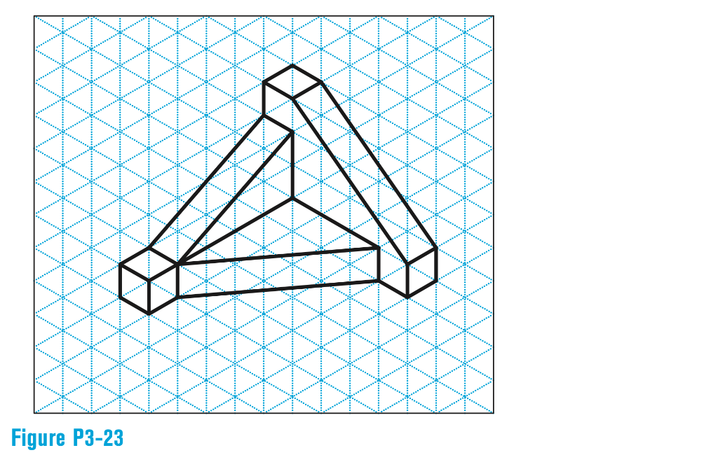 Solved Given the isometric view of the object (Figure 3-23) | Chegg.com