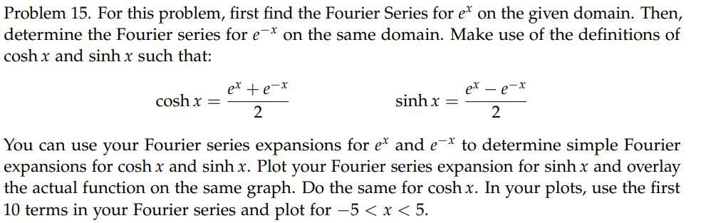 Solved 15. What function do the series of the cosine terms | Chegg.com