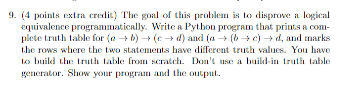 Solved 9. (4 points extra credit) The goal of this problem | Chegg.com