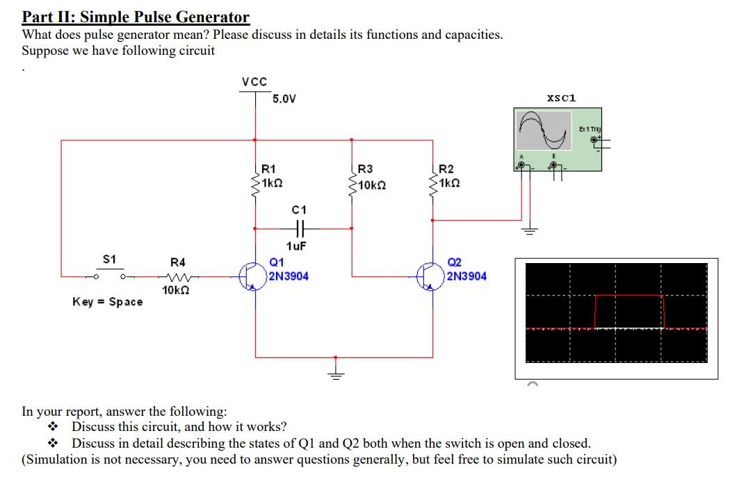 Solved Part II: Simple Pulse Generator What does pulse | Chegg.com