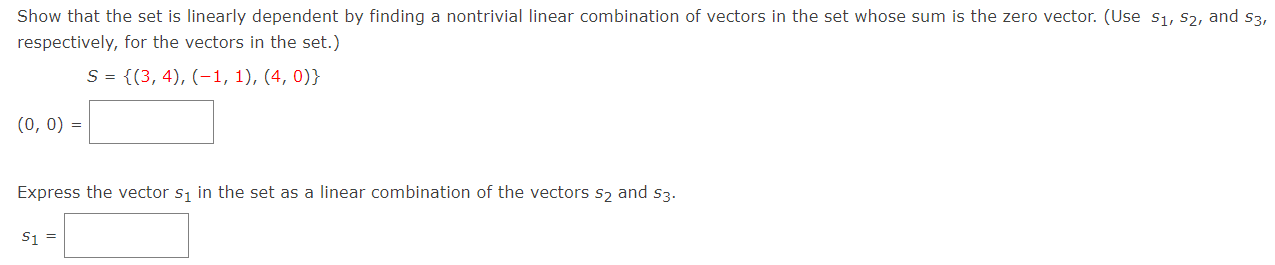 Solved Show that the set is linearly dependent by finding a | Chegg.com