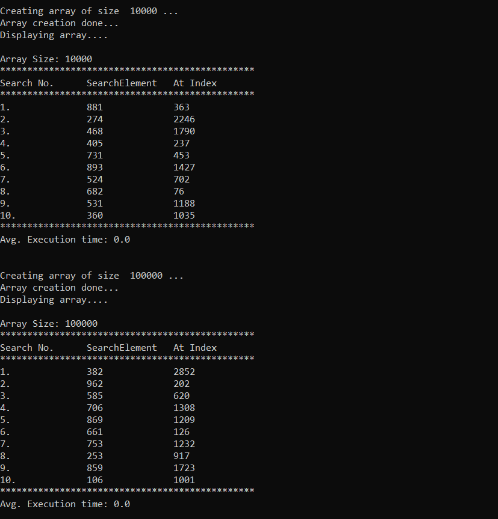 Solved Part d: Plot the average execution times for the 3 | Chegg.com