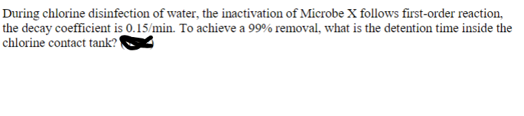 Solved During chlorine disinfection of water, the | Chegg.com