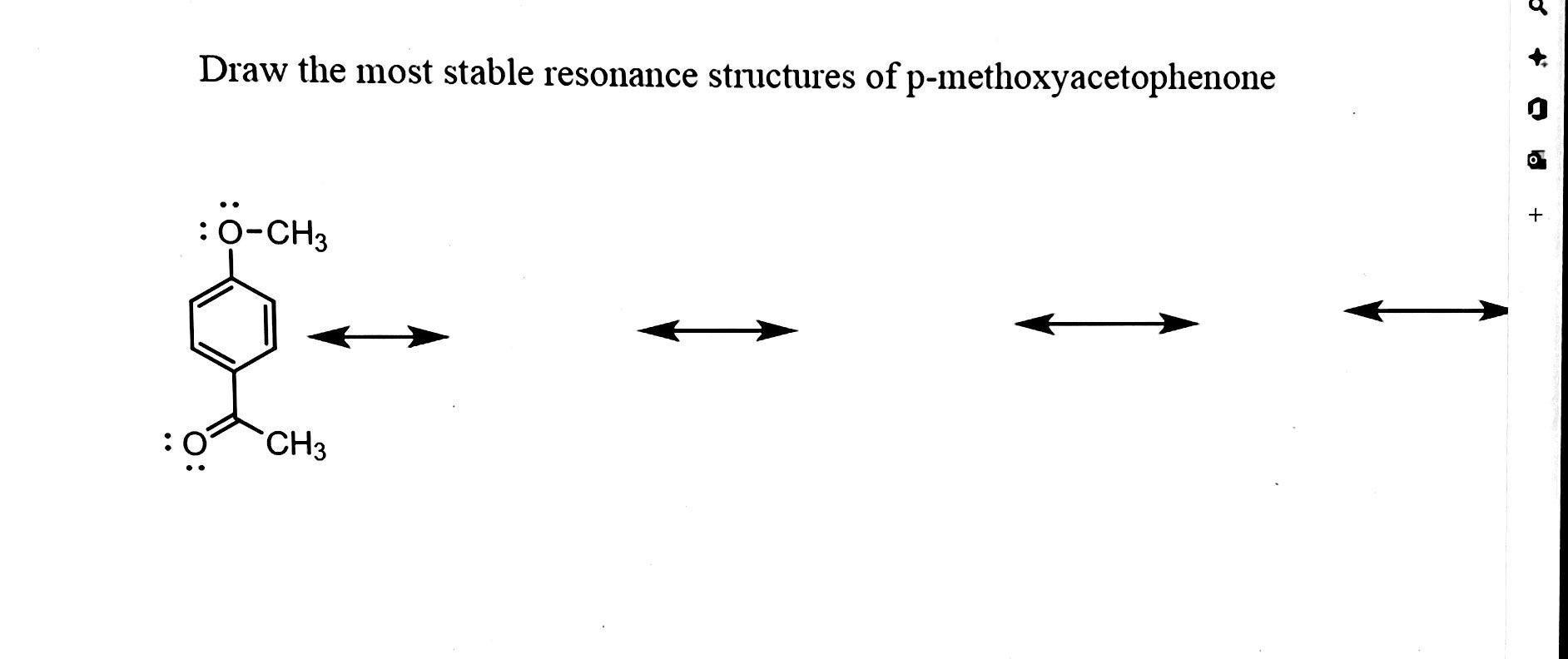 Solved Draw the most stable resonance structures of | Chegg.com