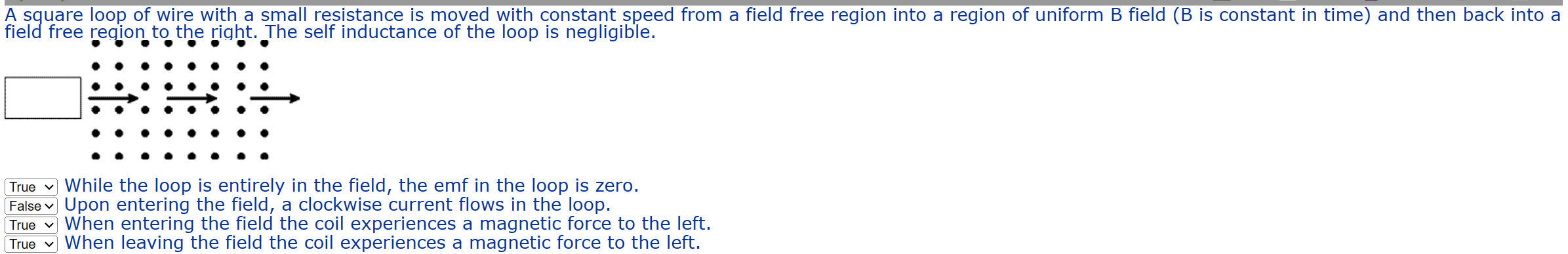 Solved A square loop of wire with a small resistance is | Chegg.com