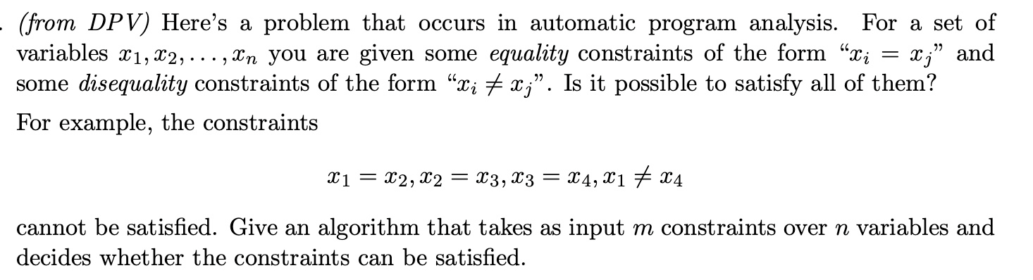 Solved From Dpv Heres A Problem That Occurs In