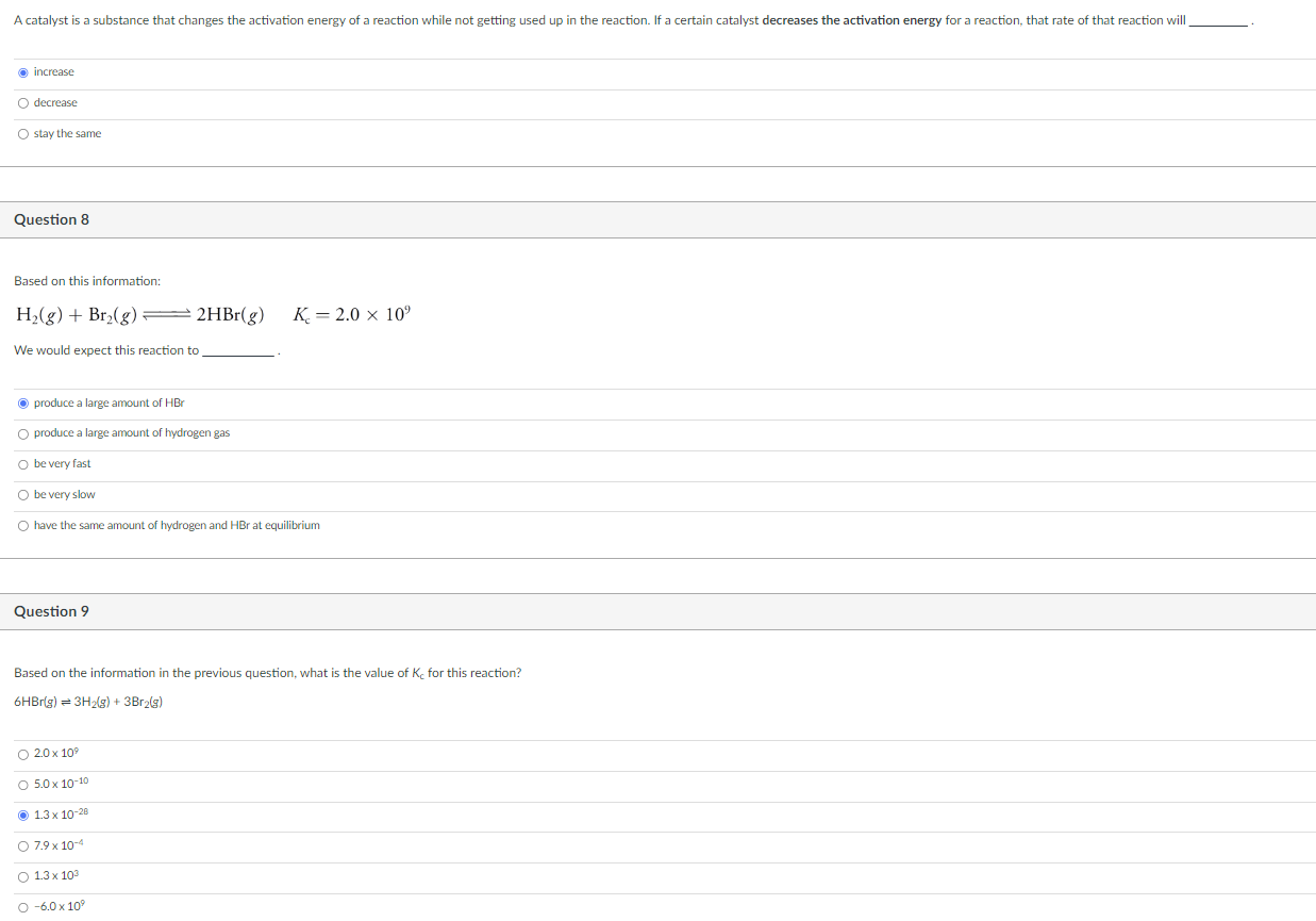 Solved increase decrease stay the same Question 8 Based on | Chegg.com