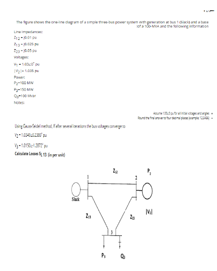 Solved I The figure shows the one-line diagram of a simpla | Chegg.com