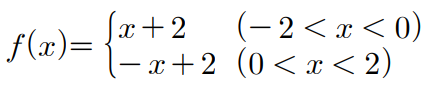 Solved f(x)={x+2−x+2(−2 | Chegg.com