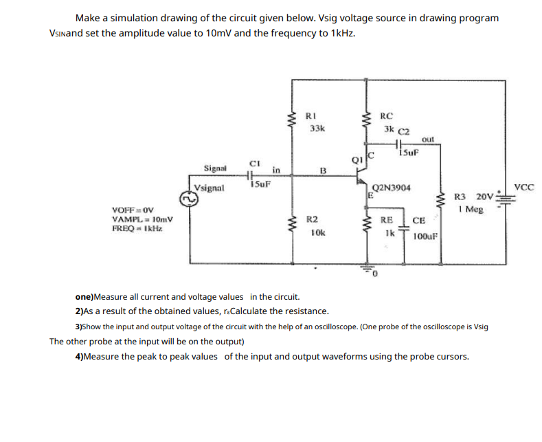Solved Make a simulation drawing of the circuit given below. | Chegg.com