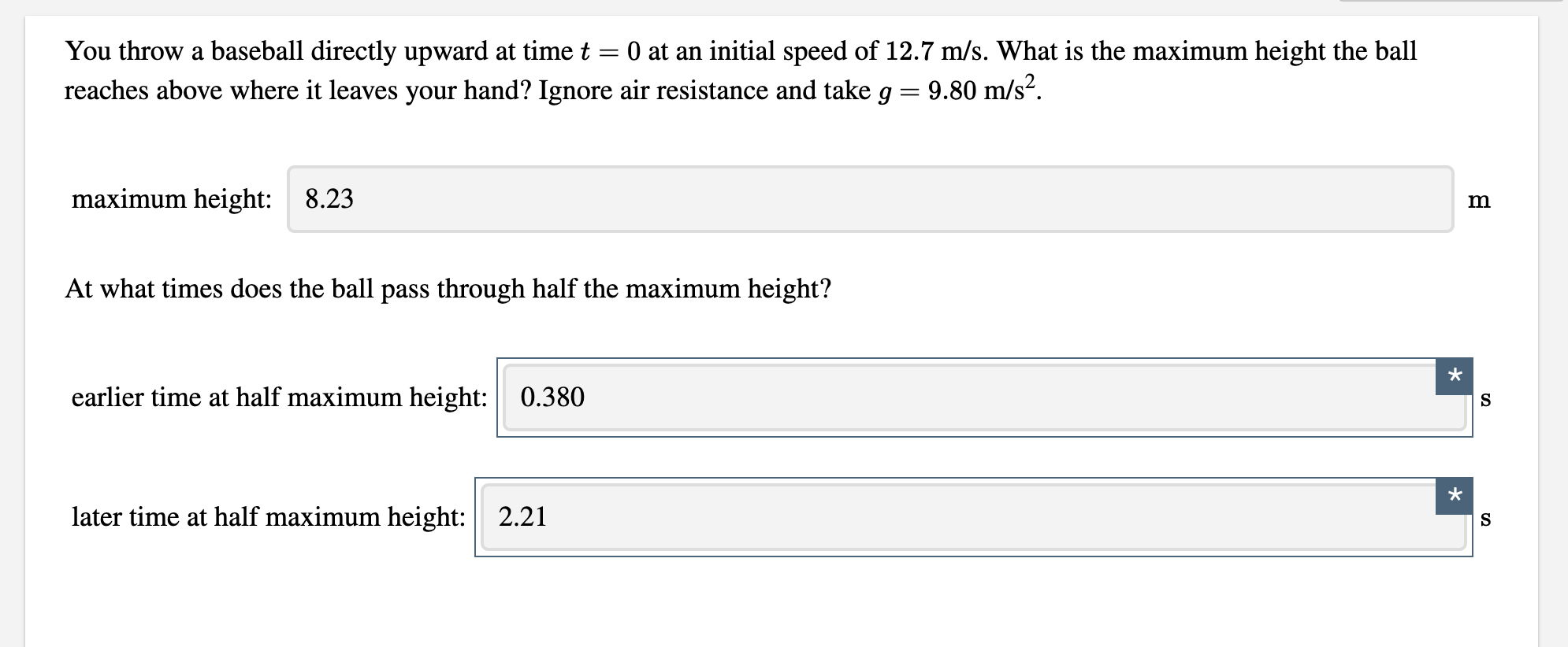 Solved FI need help solving the maximum height portion of | Chegg.com