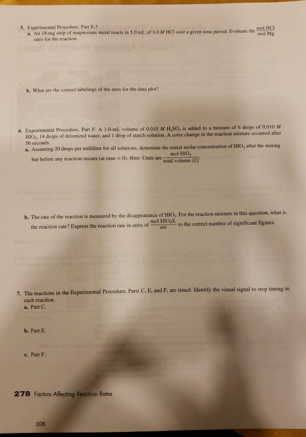 Solved Experiment 23 Prelaboratory Assignment Factors | Chegg.com