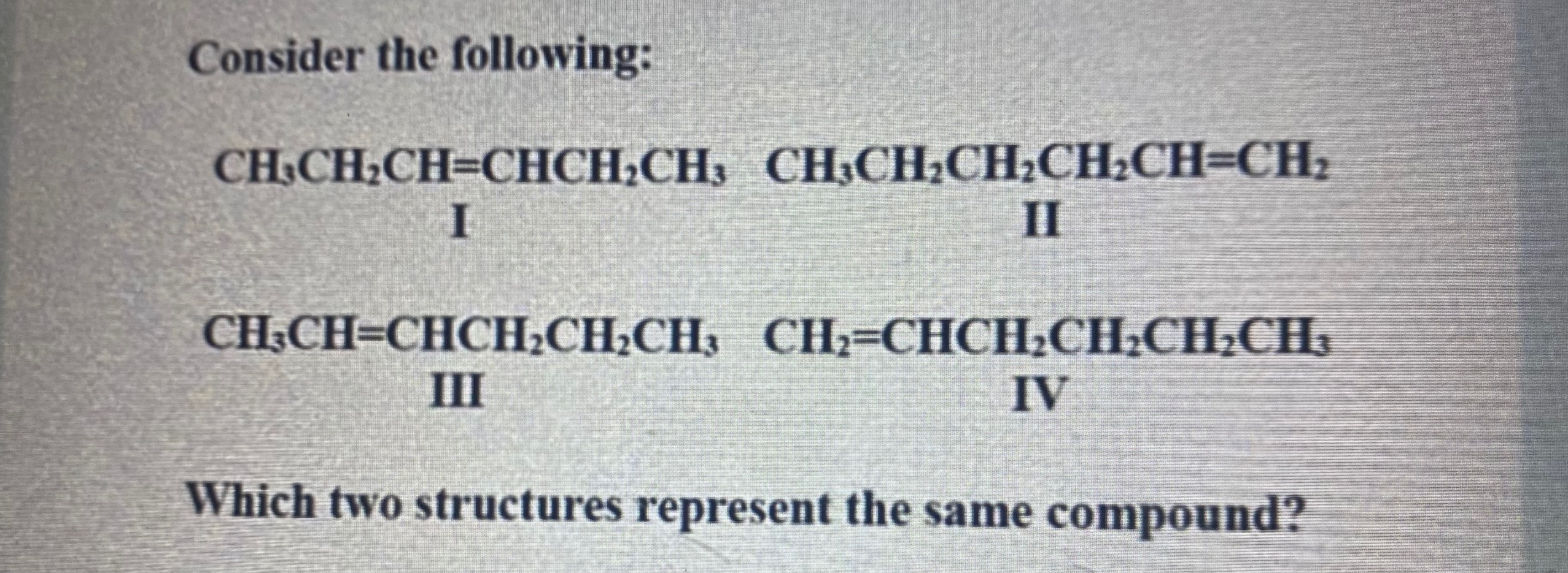 Solved Consider the following: | Chegg.com