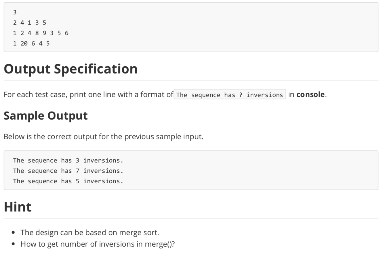 Description Inversion Count for an array indicates – | Chegg.com