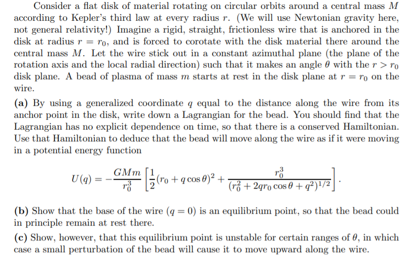 Solved Consider a flat disk of material rotating on circular | Chegg.com