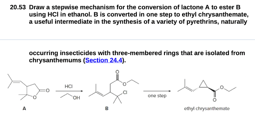 Solved 20.53 Draw a stepwise mechanism for the conversion of | Chegg.com