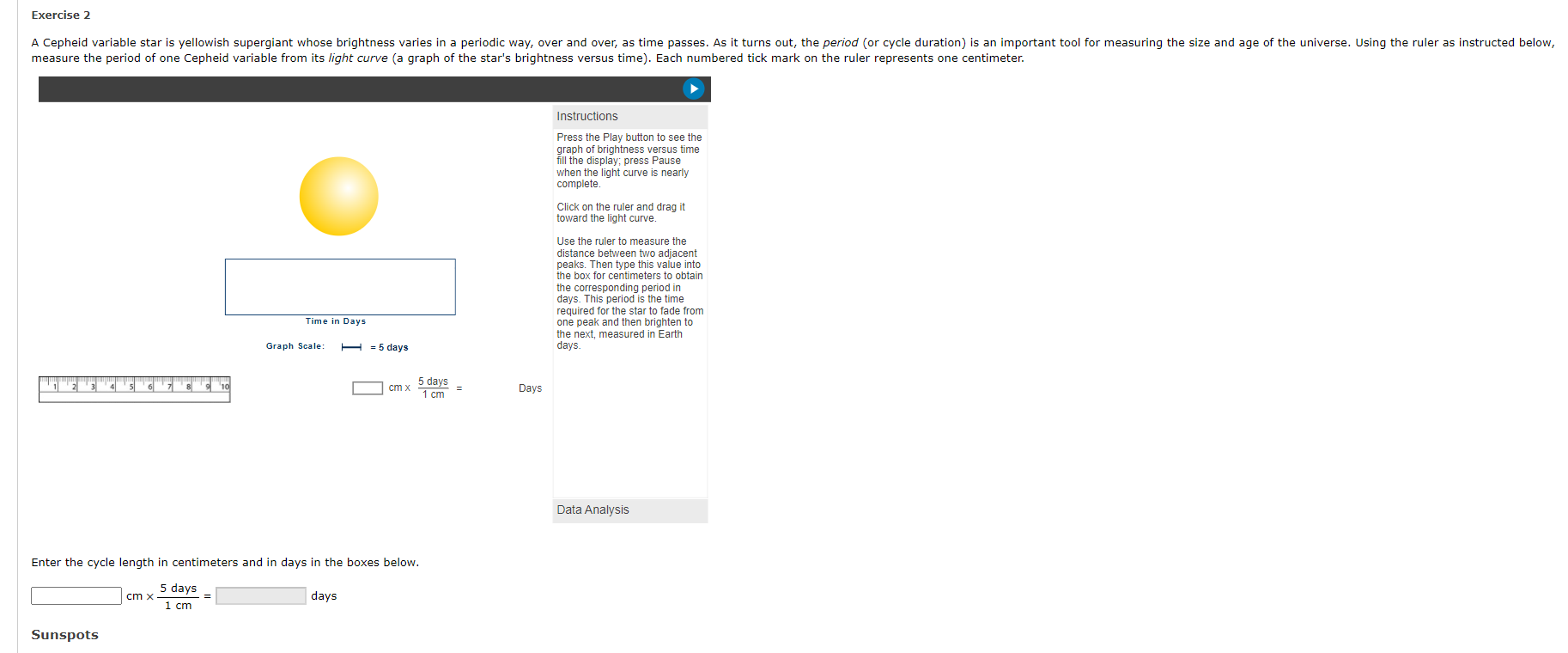 Solved Exercise 2 ﻿measure the period of one Cepheid | Chegg.com