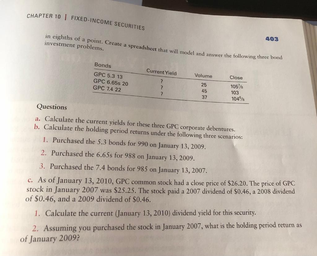 CHAPTER 10 FIXED-INCOME SECURITIES 403 in eighths of | Chegg.com