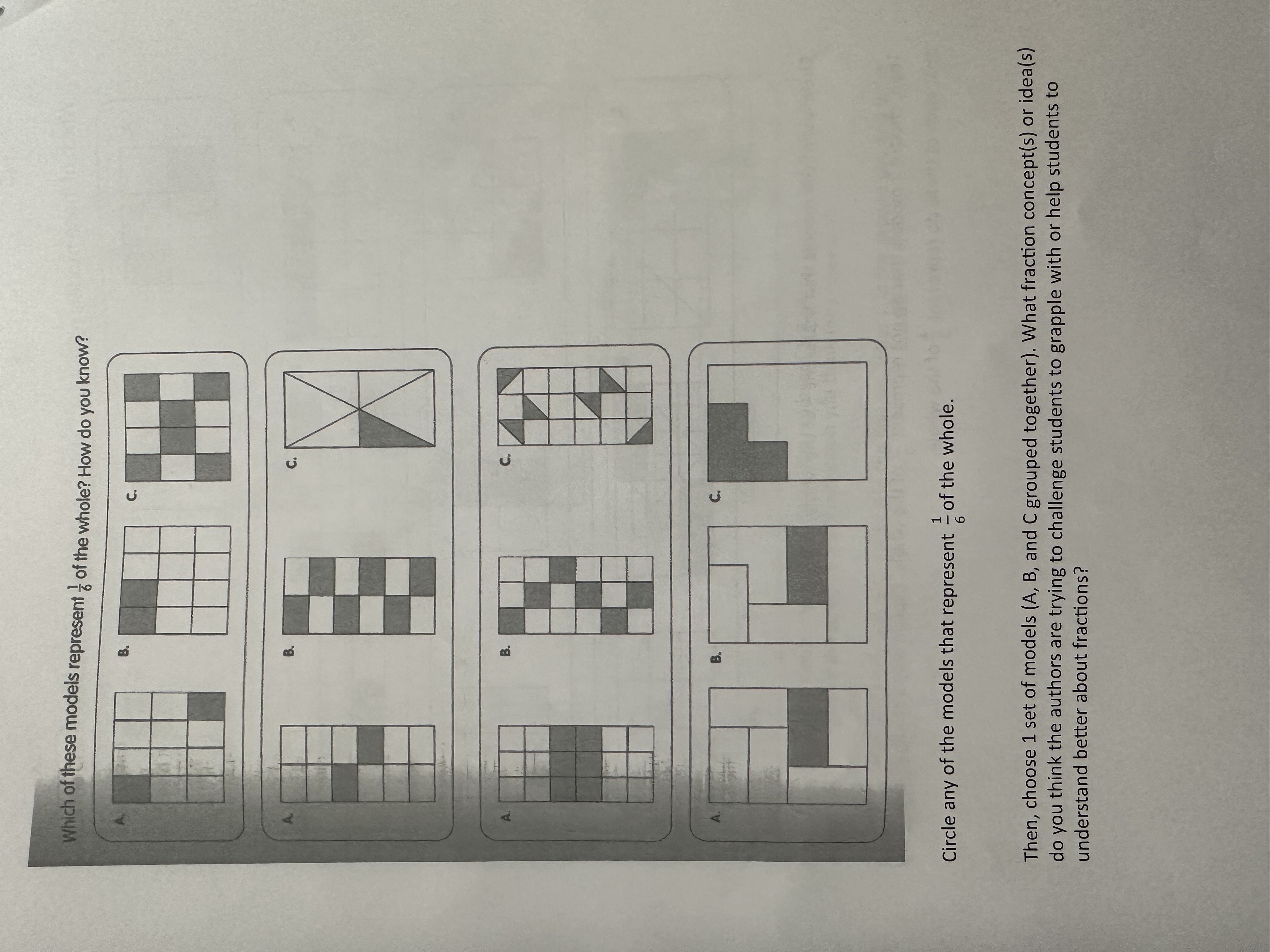 Solved Which of these models represent 61 of the whole? How | Chegg.com