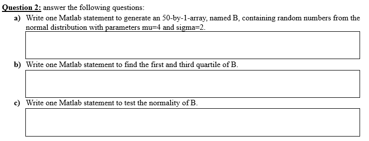 Solved estion 2: answer the following questions: a) Write | Chegg.com