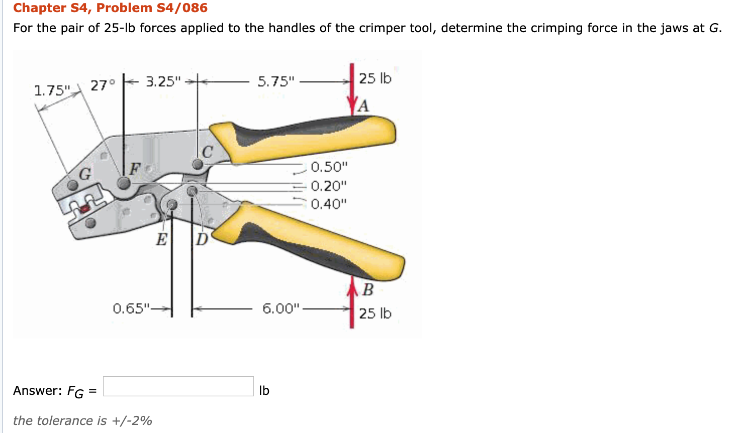 Solved Chapter S4, Problem S4/086 For the pair of 25-1b | Chegg.com