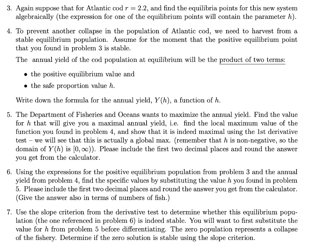Solved 3. Again suppose that for Atlantic codr=2.2, and find | Chegg.com