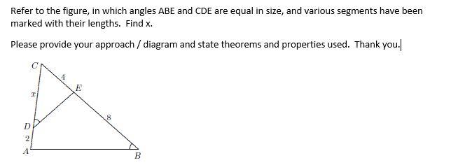 Solved Refer to the figure, in which angles ABE and CDE are | Chegg.com