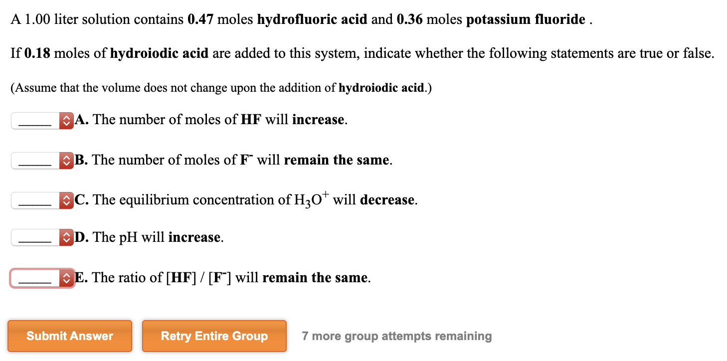 Solved A 1.00 liter solution contains 0.47 moles | Chegg.com