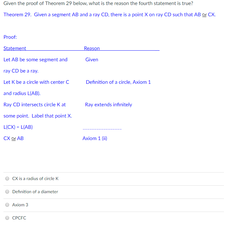 Solved Given the proof of Theorem 29 below, what is the | Chegg.com