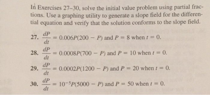 Solved In Exercises 27-30, solve the initial value problem | Chegg.com