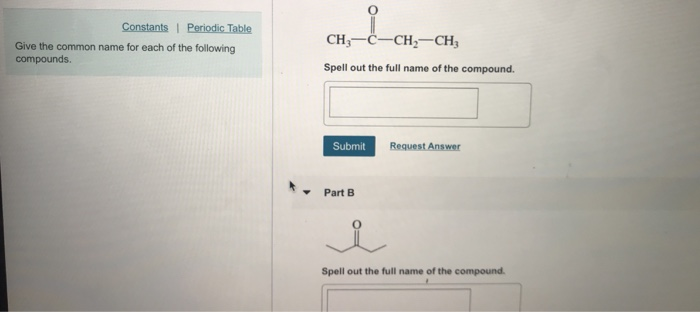 Solved Give the common name for each of the following | Chegg.com