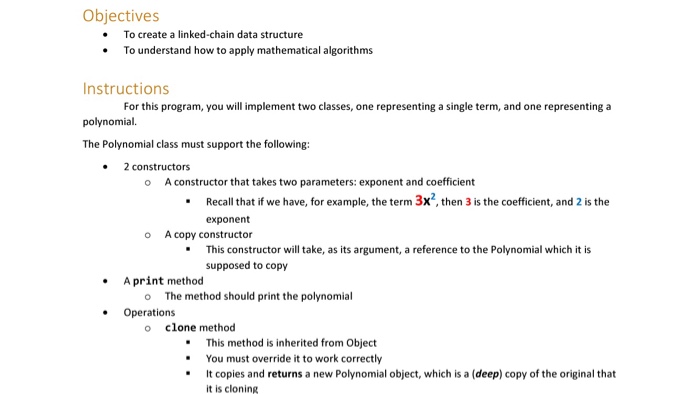Solved Objectives To create a linked-chain data structure To | Chegg.com
