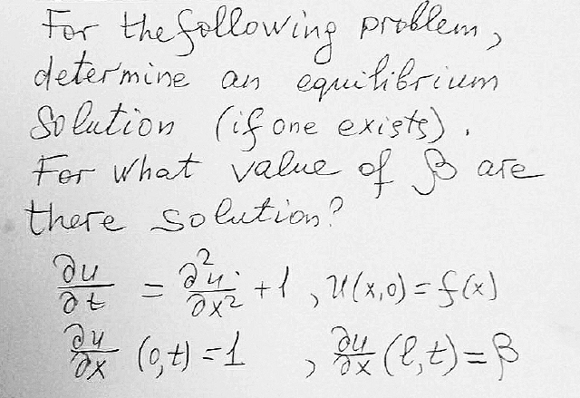 Solved For the following problems, determine an equilibrium | Chegg.com