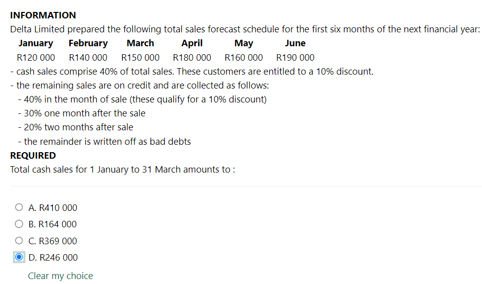 Solved INFORMATION Delta Limited prepared the following | Chegg.com