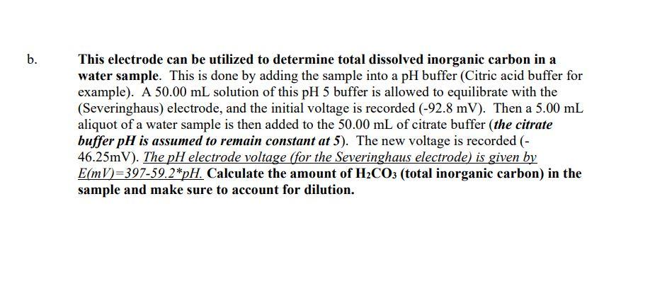 3. A Severinghaus electrode is used to measure the | Chegg.com